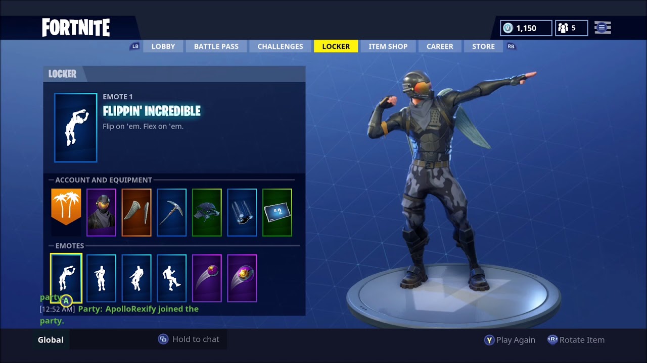 *NEW* "FLIPPIN' INCREDIBLE" EMOTE with 35+ SKINS! (Fortnite Battle ...
