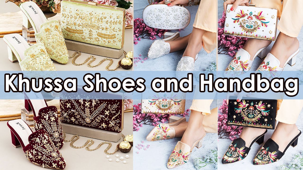 Khussa Shoes and Matching Handbag Stylish Design for Eid Collection ...