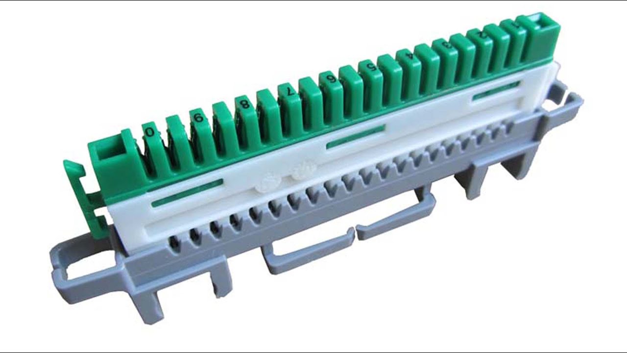 10 pairs super compact profile connection module - YouTube