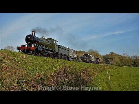 Evening goods on the WSR with Mogul 9351 near Stogumber 29th April 2023 ...