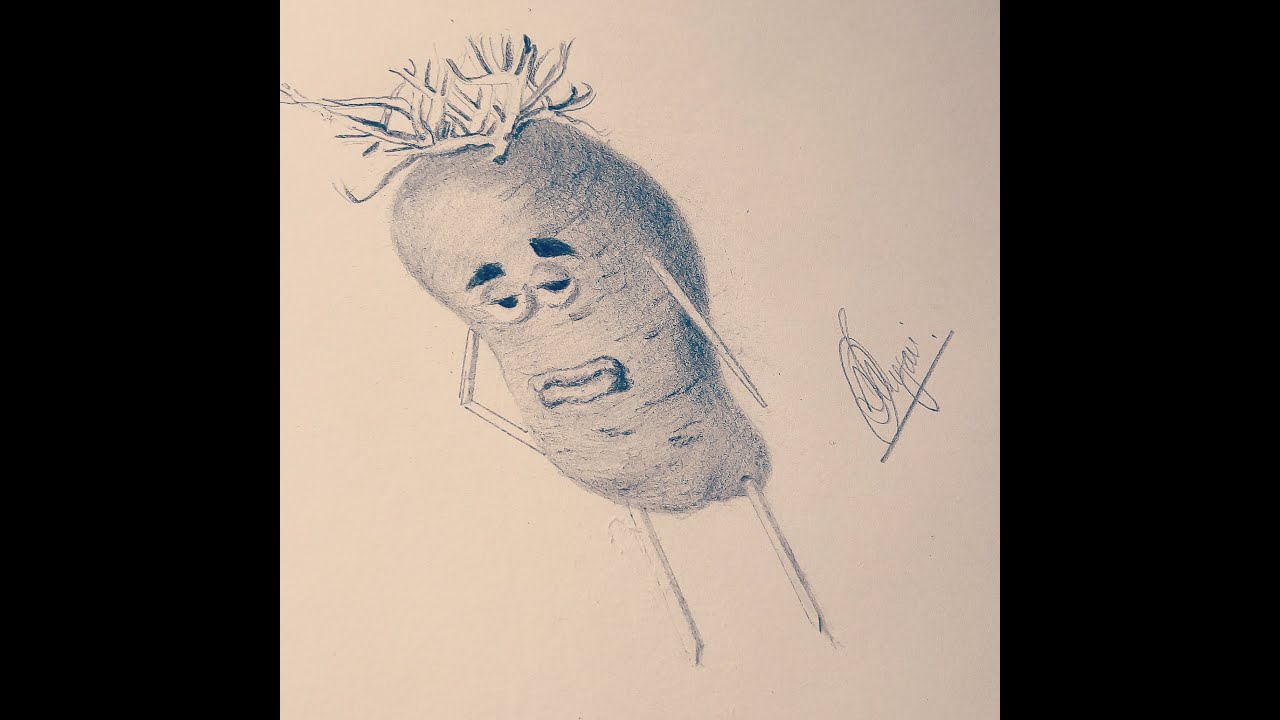 Drawing a sad Potato 🍟🍟🥔 / How to draw a sad Looking Potato - YouTube