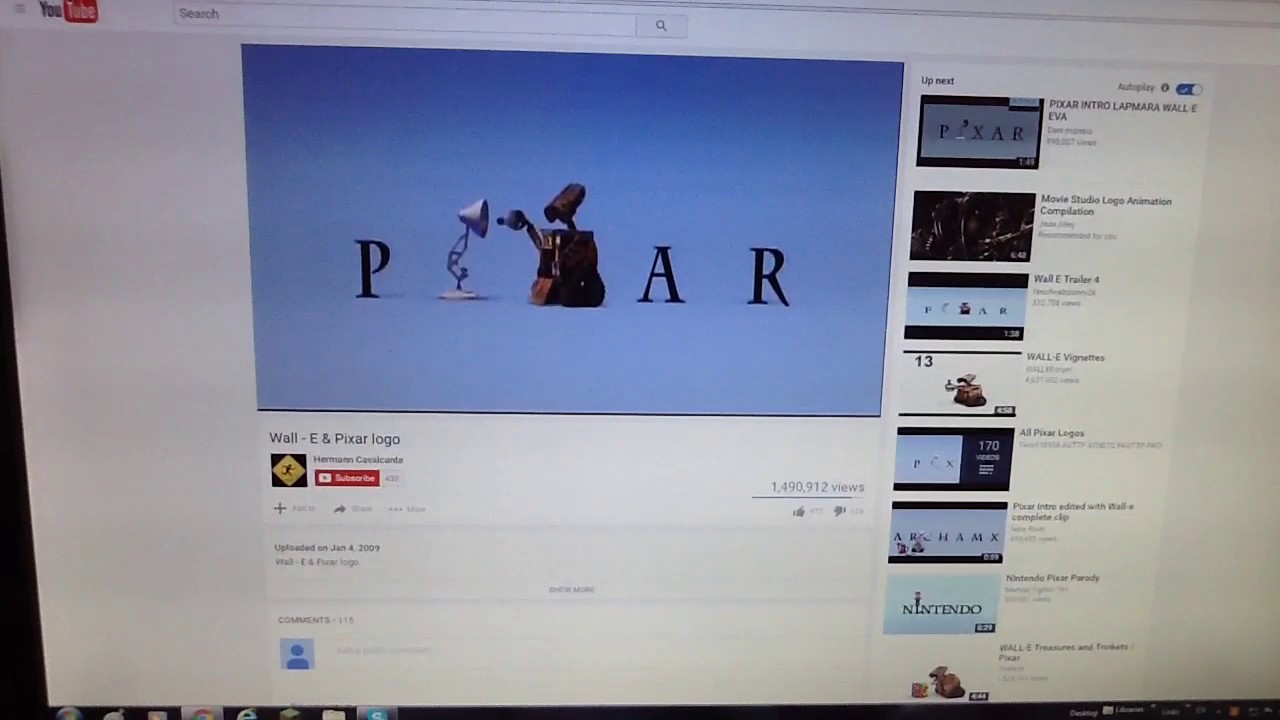 Pixar - Wall-E Logo in Reversed - YouTube