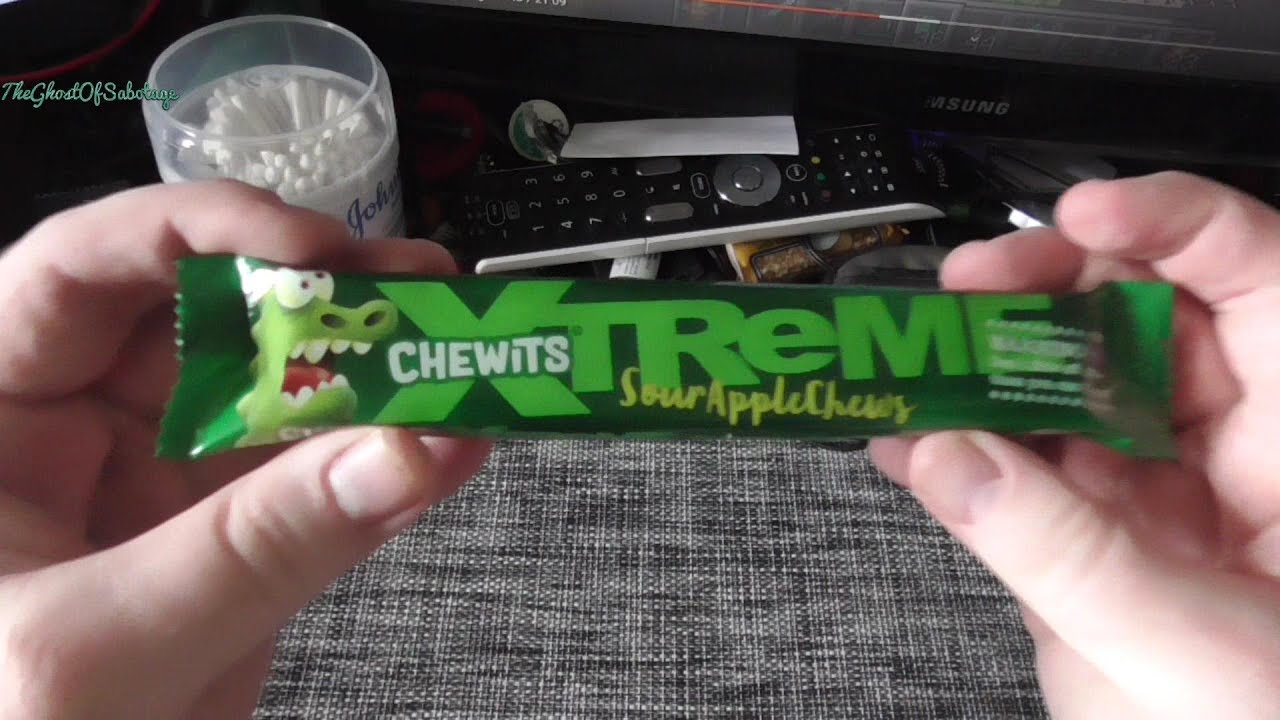 Chewits Xtreme Sour Apple Chewy - YouTube