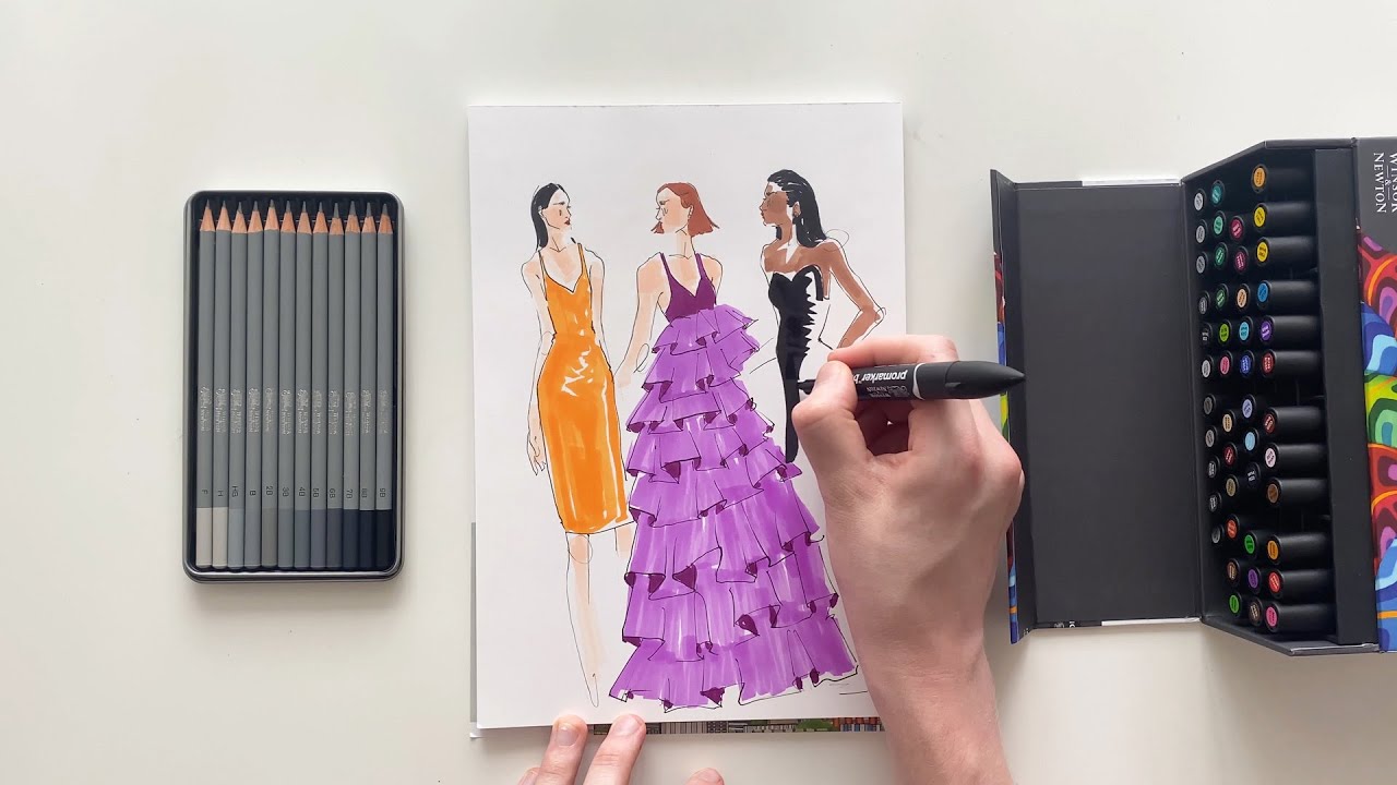 How To Design Dresses - Fashion Illustration Tutorials - YouTube
