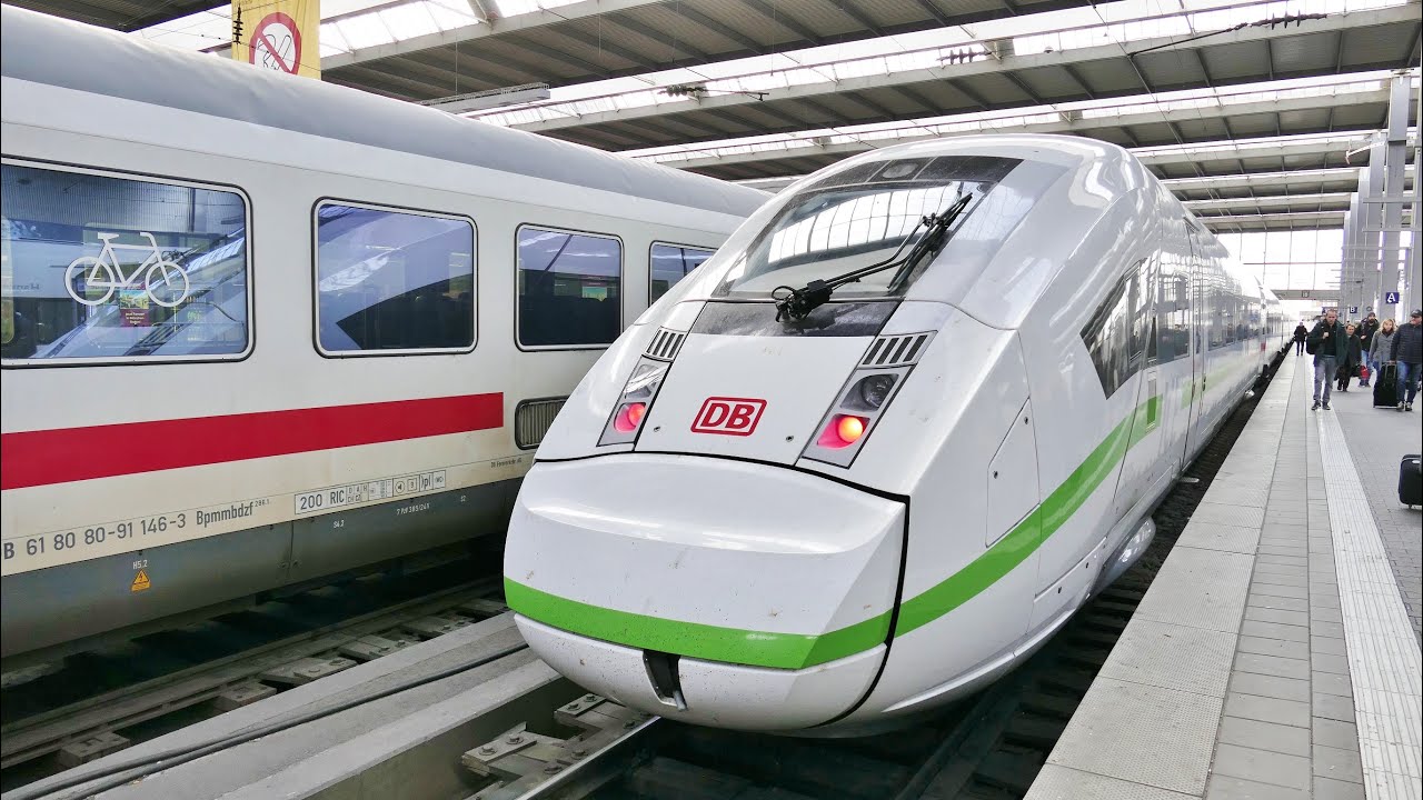 Grüne ICE´s im Münchner Hauptbahnhof - YouTube