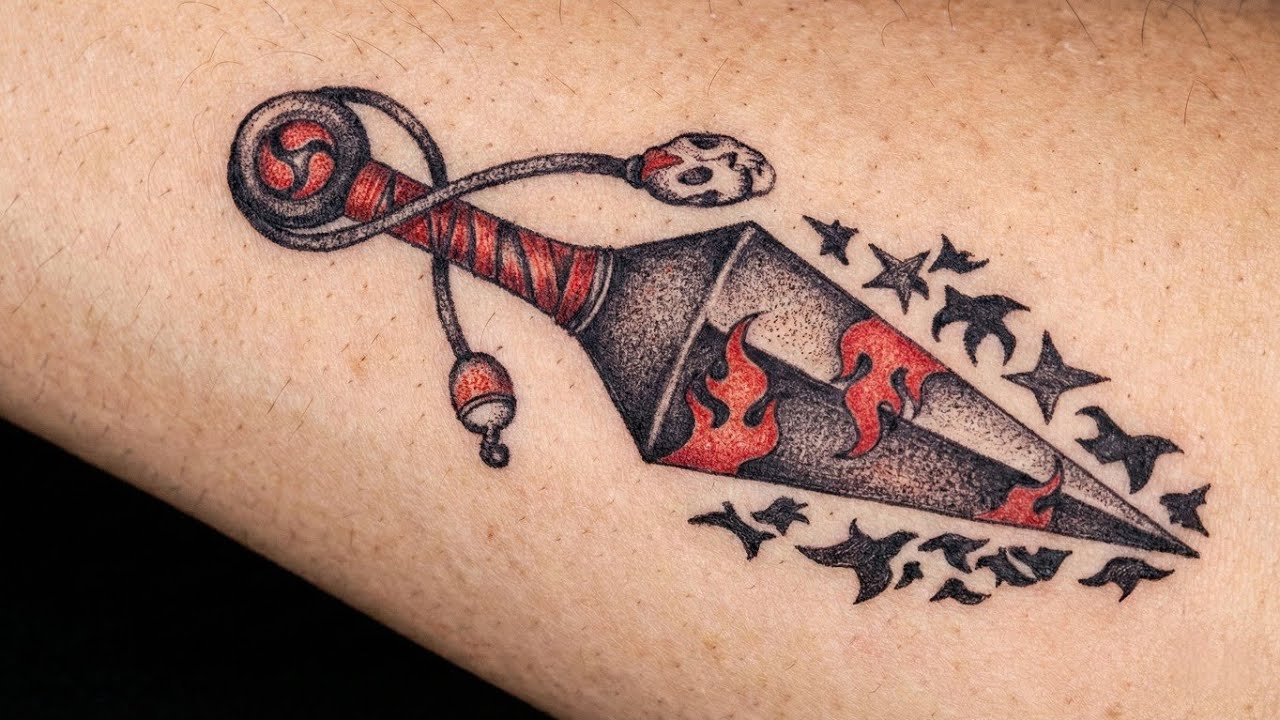 Drawing a Simple Kunai Tattoo | Minimalist Kunai Tattoo with a Pen ...