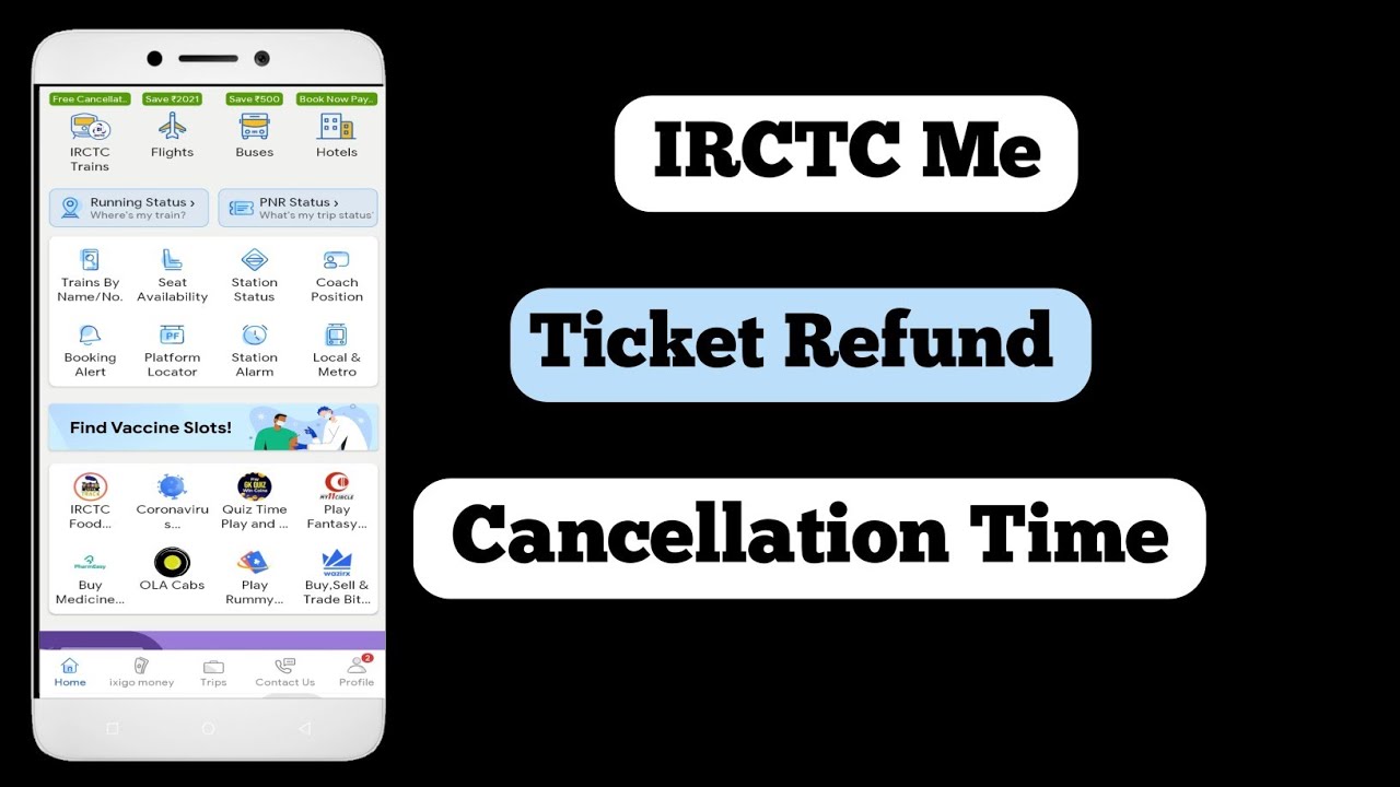 irctc ticket refund cancellation time - YouTube