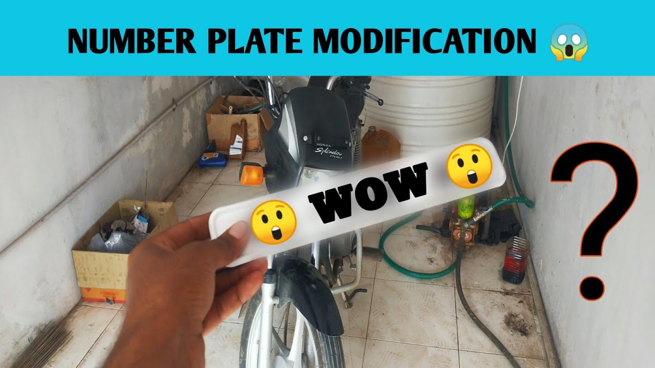 Unique way install Number plate in splendor || splendor || Number plate ...