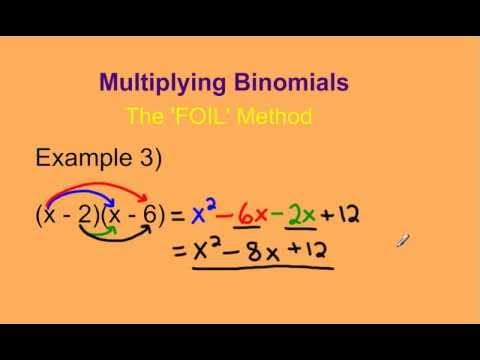 Multiplying Two Binomials Using the FOIL Method - YouTube