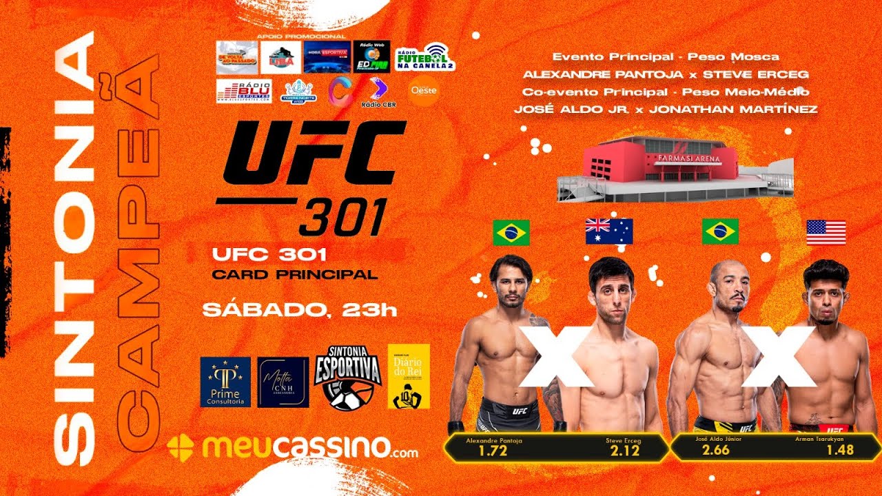 UFC 301 - RIO - ALEXANDRE PANTOJA x STEVE ERCEG e JOSÉ ALDO x JONATHAN ...