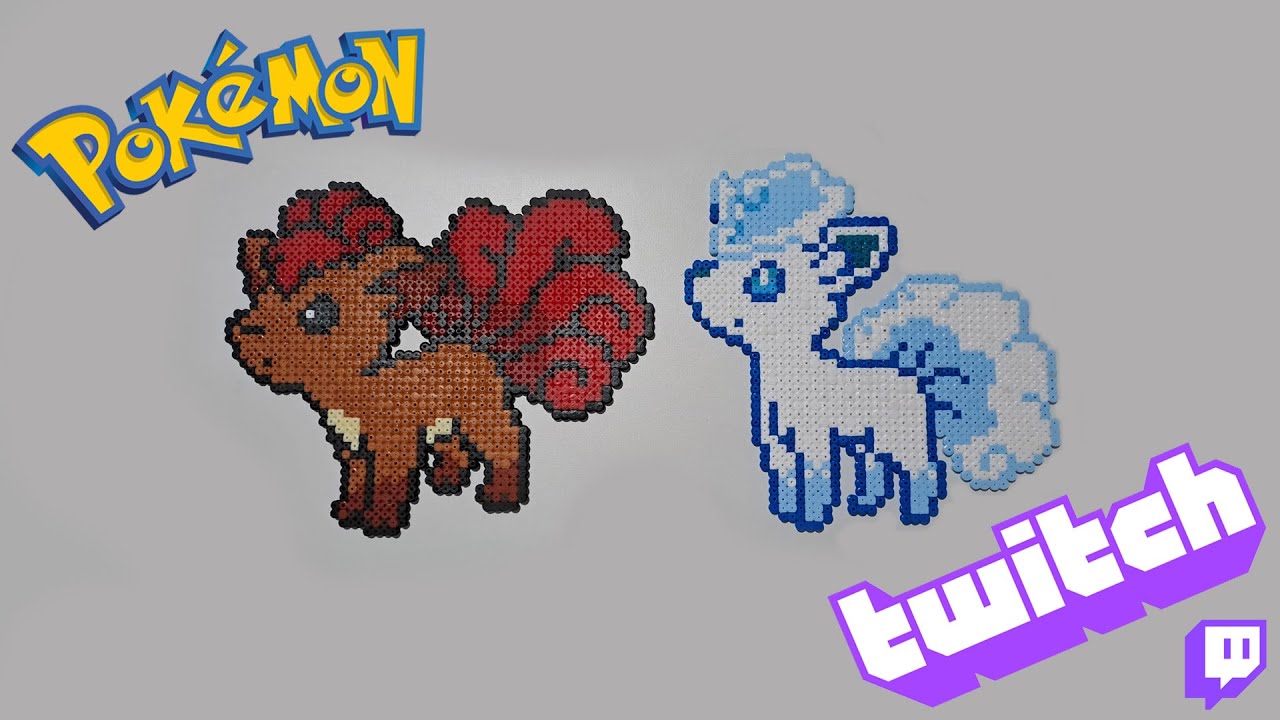Perler Beads Timelapse: Vulpix & Alolan Vulpix - Pokémon Pixel Art ...