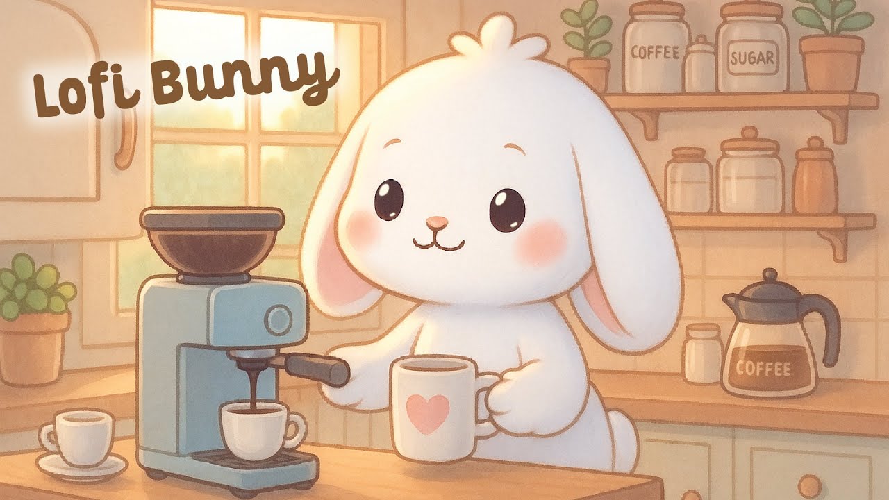 Cute Lofi Bunny Playlist 🐇☕ 4 Hour Happy Lofi Song Coffee Lofi 🎵 ...