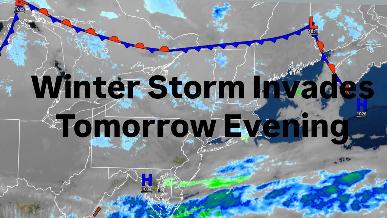 Winter Storm Invades Tomorrow Evening - YouTube