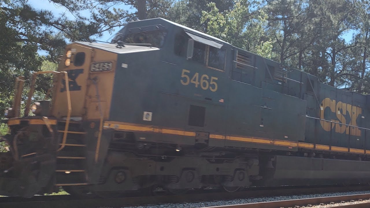 CSX TRAINS 2024: CSX 5465 Leading CSX I032-07 (4/7/24 @ 12:56pm) - YouTube