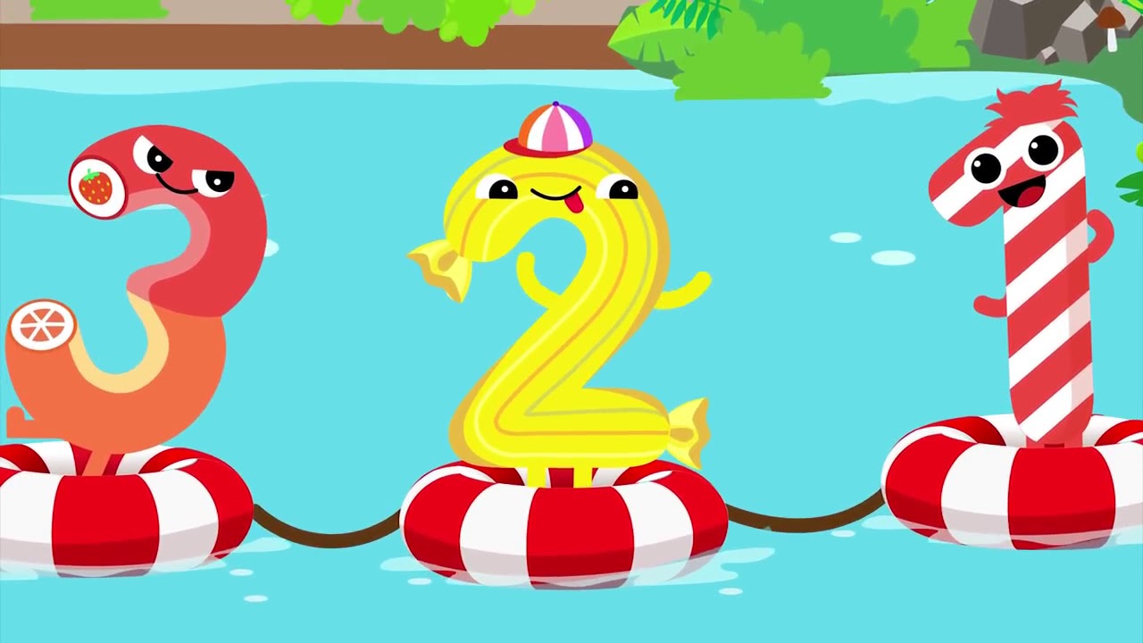 123 Numbers Kids Video Cartoon Part 1 2 Candybots Learn 1 to 10 Number ...