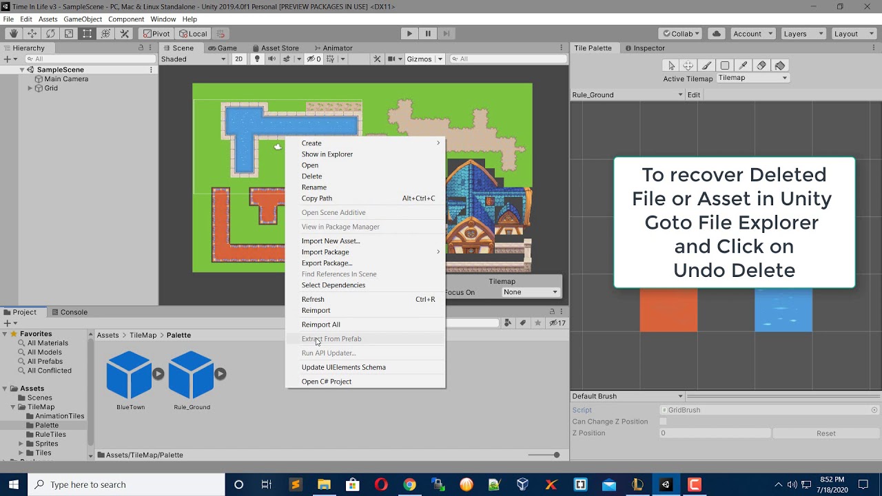 How to Recover Deleted Files or Assets from Unity 2020 - YouTube
