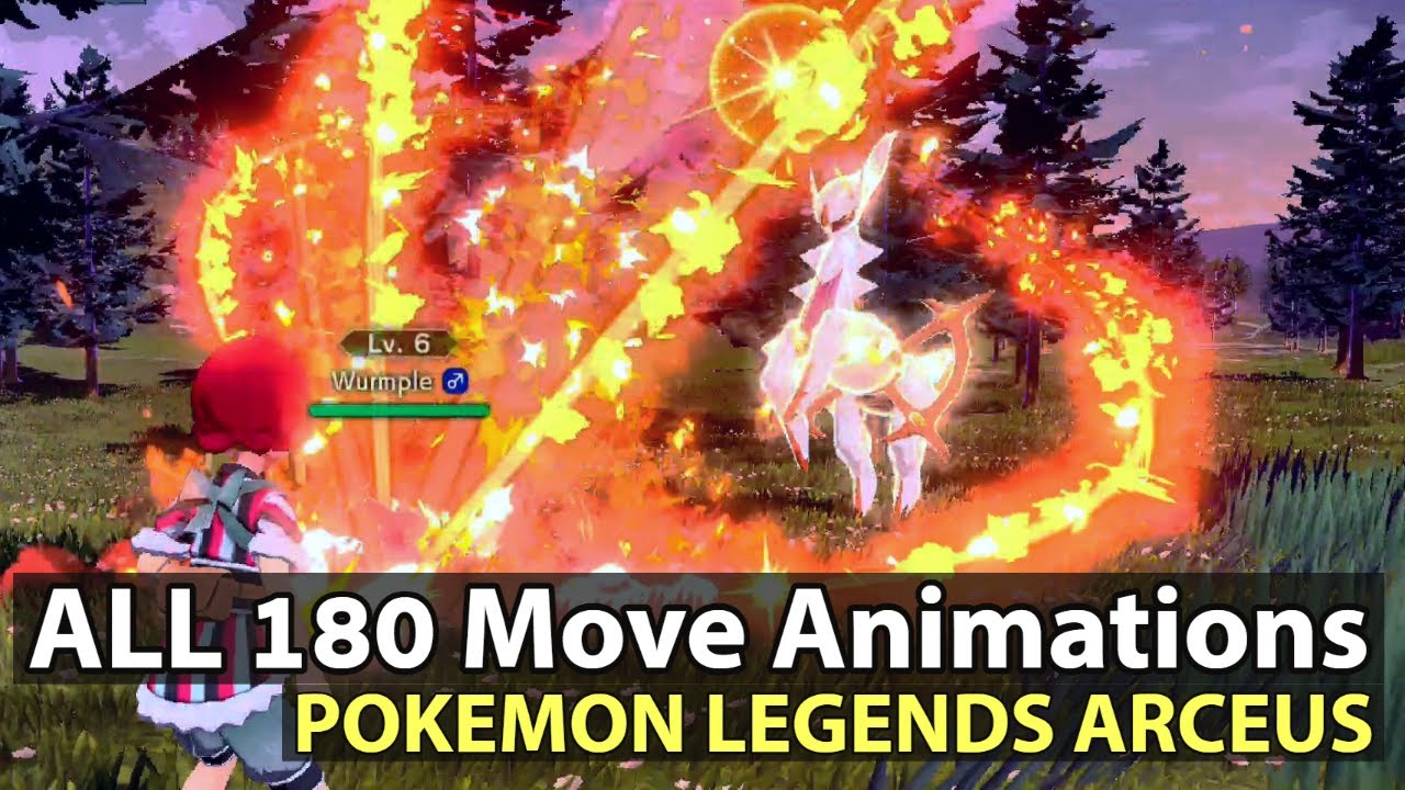 Pokemon Legends Arceus All 180 Move/Skill Animations [Gameplay] - YouTube
