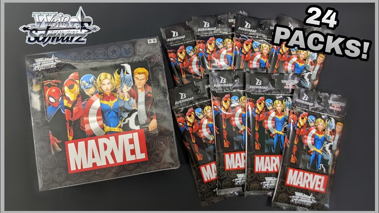 Weiss Schwarz Marvel Booster Box and a HALF Opening! (24 Packs!) - YouTube