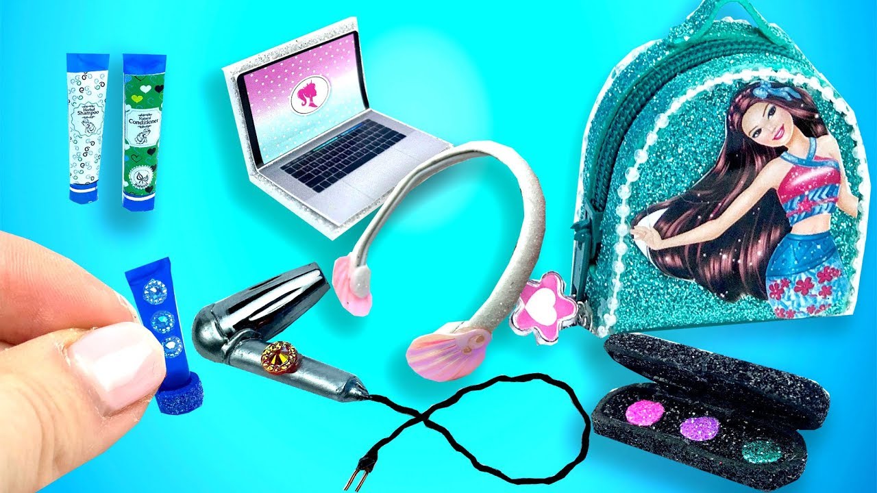 Barbie Hacks and Crafts. DIY Miniature for Dolls (Barbie Backpack ...