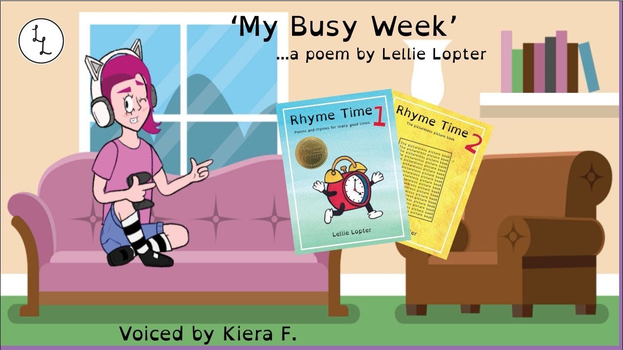 My Busy Week A poem by Lellie Lopter #funnypoem #funnypoetry #animated ...