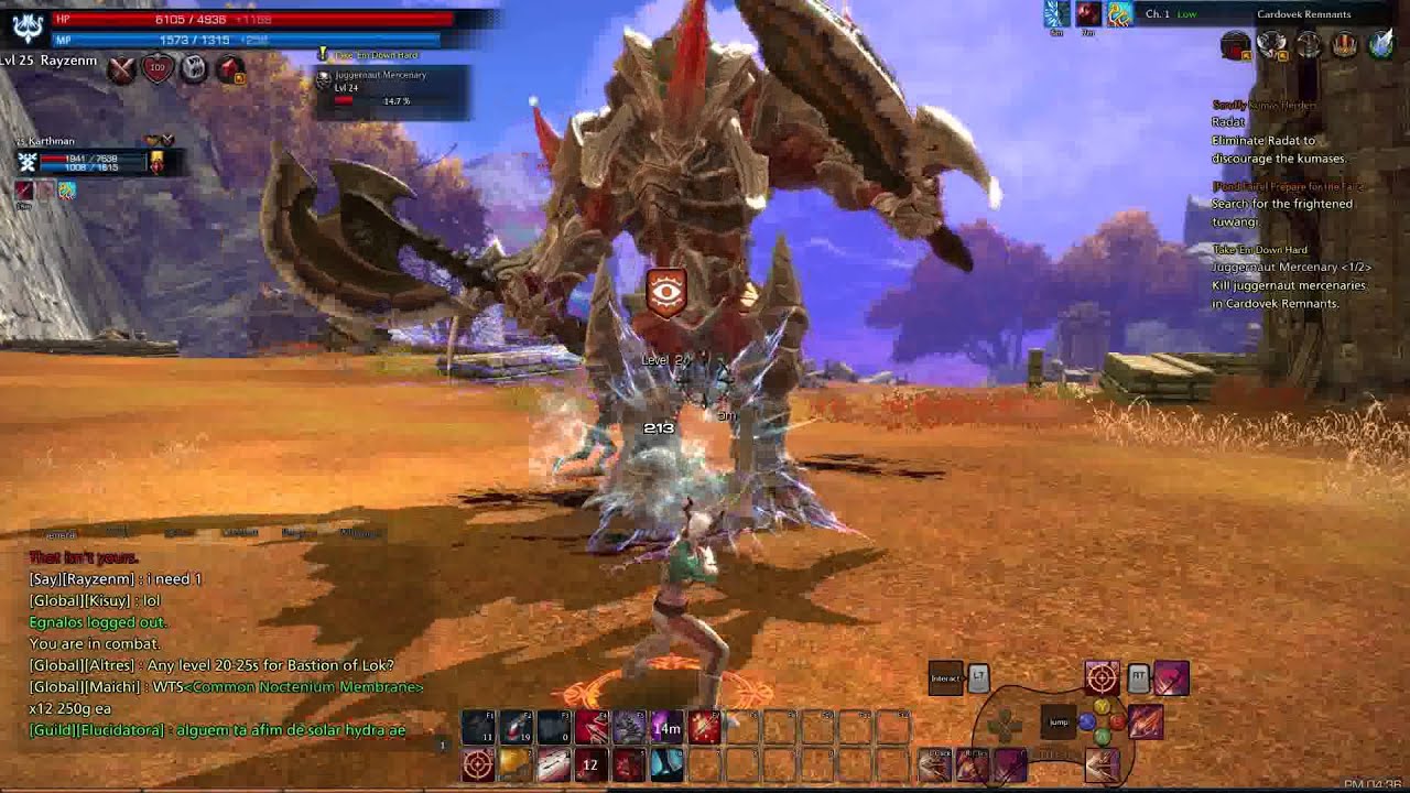 Tera Online GamePlay Matando Boss- Arch Noob - YouTube
