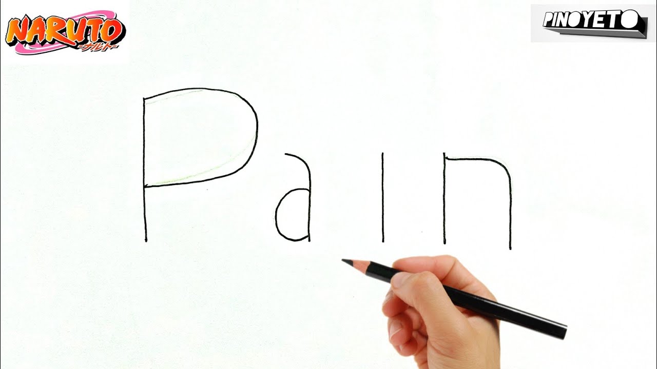 How to draw word""Pain""of akatsuki turn into pain character from ...