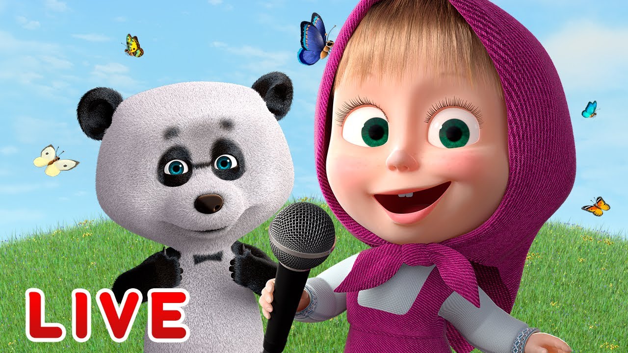 🔴 LIVE! TaDaBoom English 🎵 KARAOKE WITH MASHA 🎤 Best karaoke songs for ...