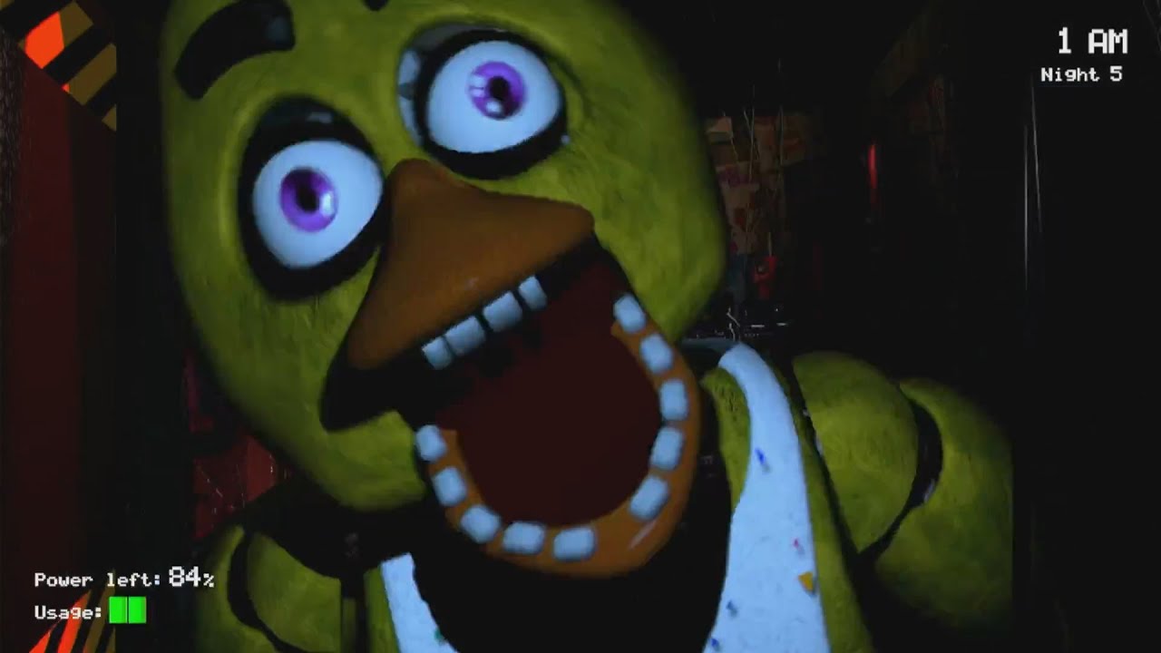 Chica was right outside my door and I accidentally opened the camera ...