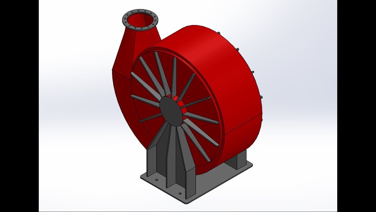 SolidWorks : Centrifugal Fan Casing - YouTube
