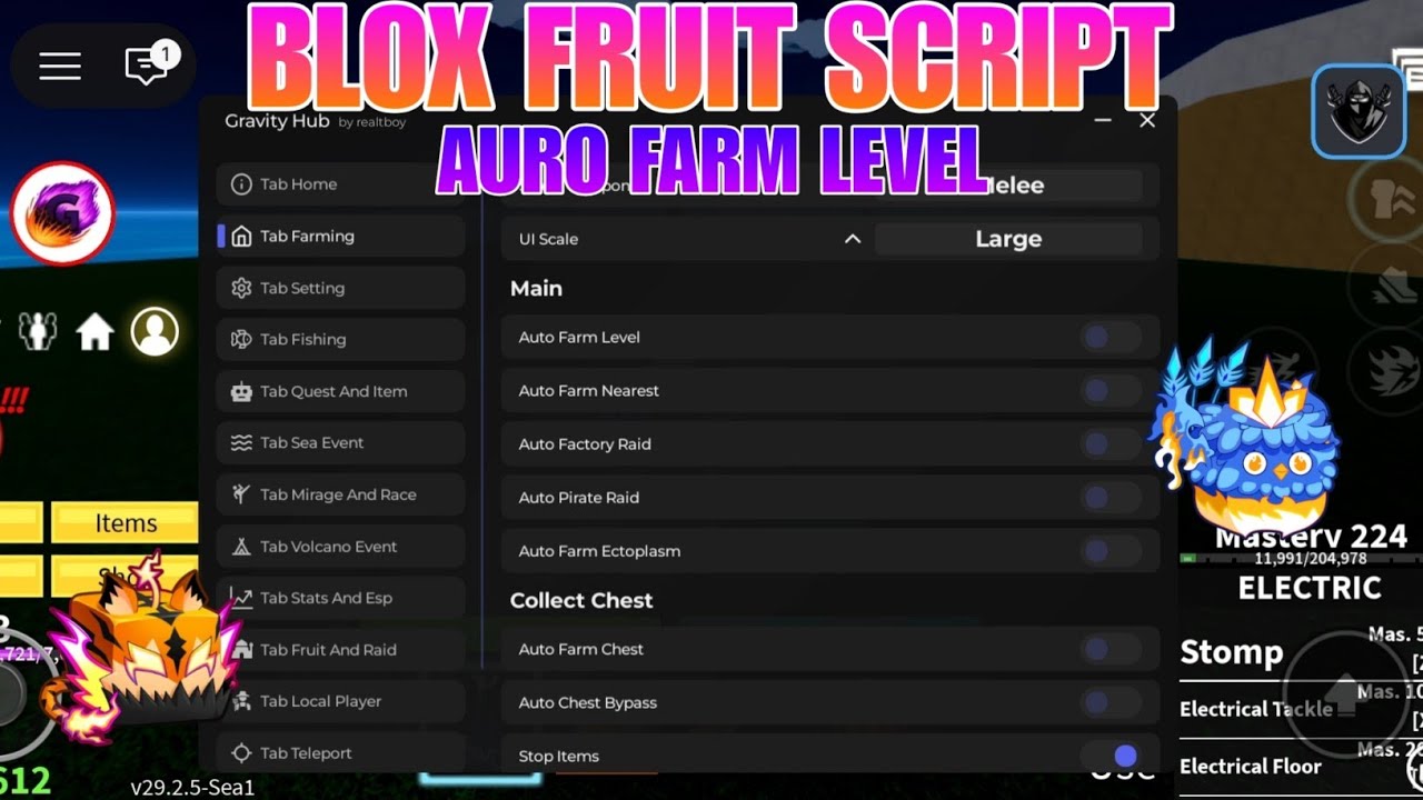 Update Gravity Hub Roblox Script Keyless | Blox Fruits Script Update Best Auto Farm Level - YouTube