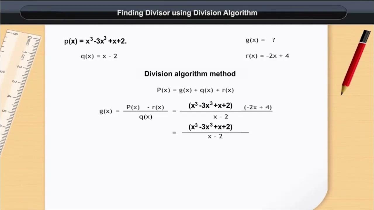 Finding Divisor using Division Algorithm | Class 10 | Maths - YouTube