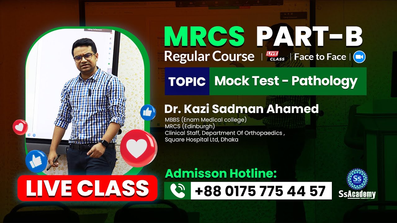MRCS (UK) Part-B | Live Regular Course | Final Mock test-4 (Pathology ...