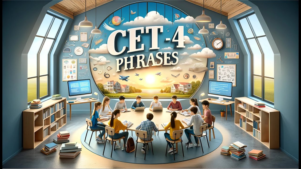 2024 大学英语四级词组/ CET-4 College English Test Phrases - YouTube