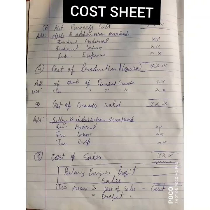 DU | COST SHEET | COST ACCOUNTING | B. COM - YouTube