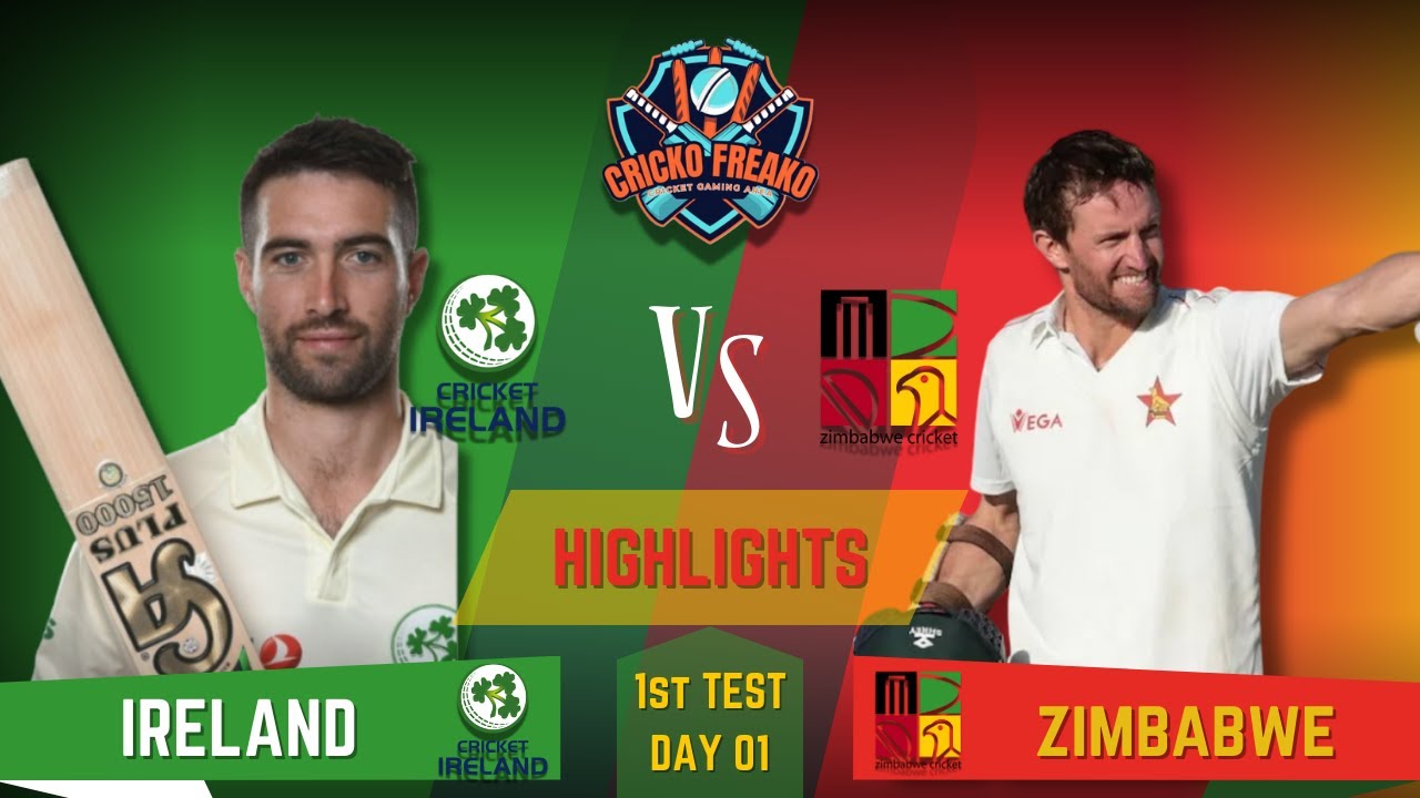 1st Test Zimbabwe VS Ireland - Day 01 | FULL HIGHLIGHTS - #ZimVsIre ...