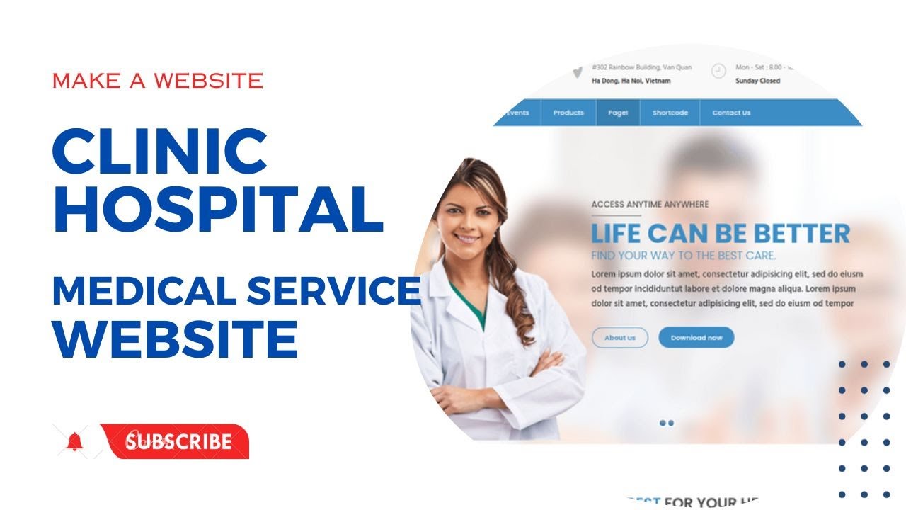 Website for Clinic, Hospital or HealthCare Services | Clinic ...