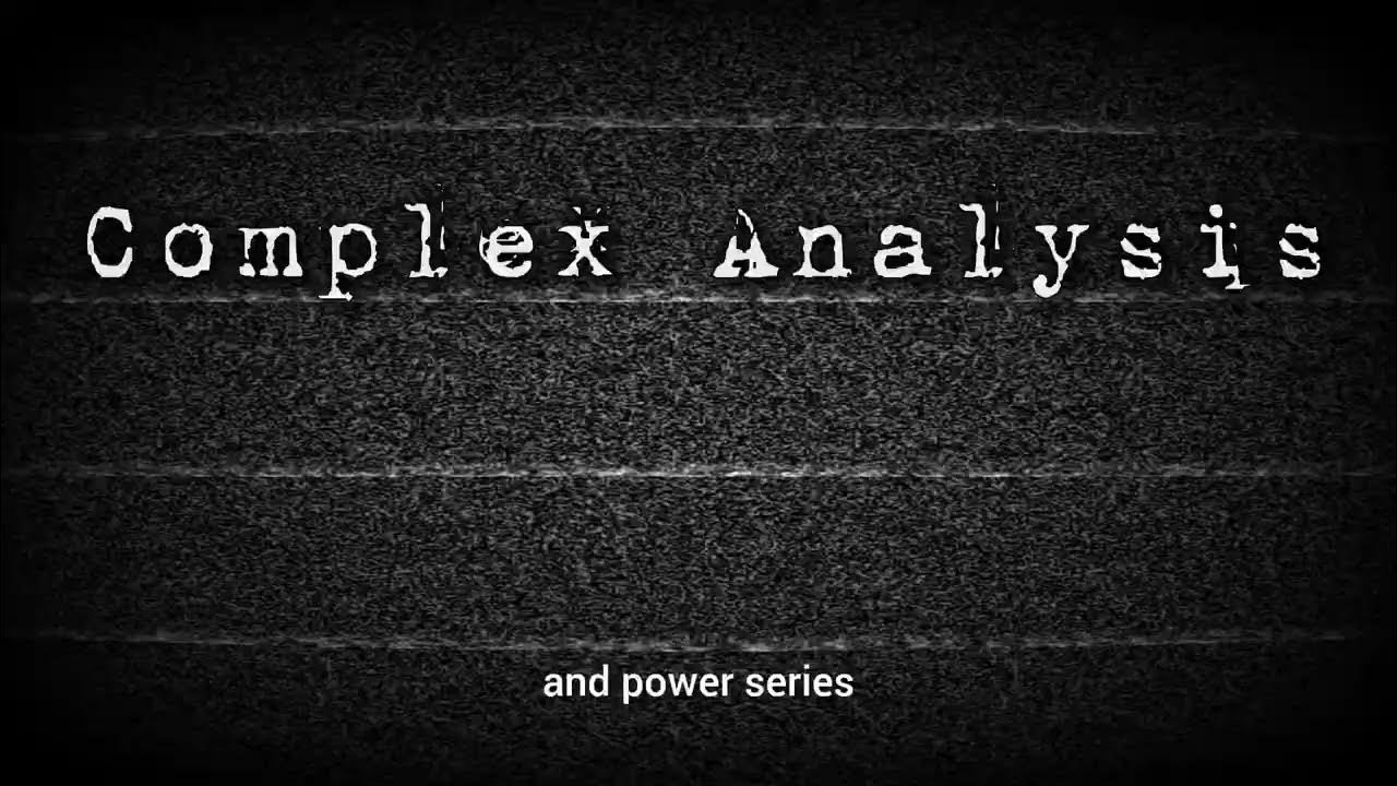Complex Analysis - YouTube