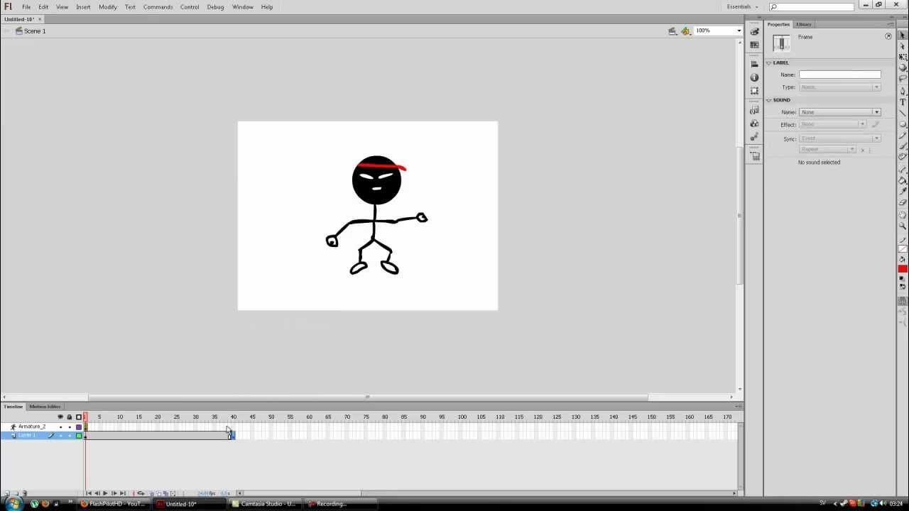 Adobe Flash CS6 Tutorial: Basic animation (bone tool) - YouTube