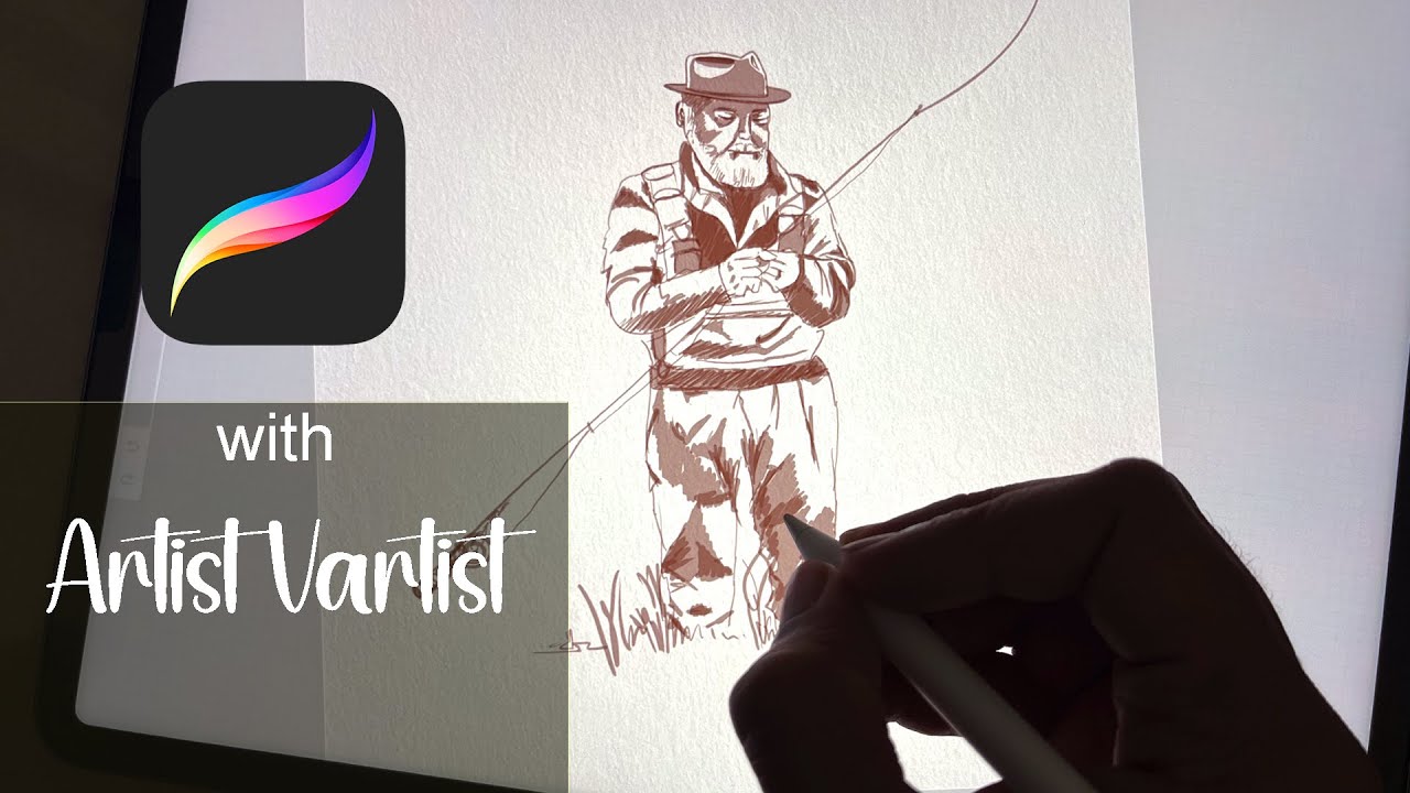 Quick digital painting in Procreate | Rusty Fishing | Timelapse - YouTube