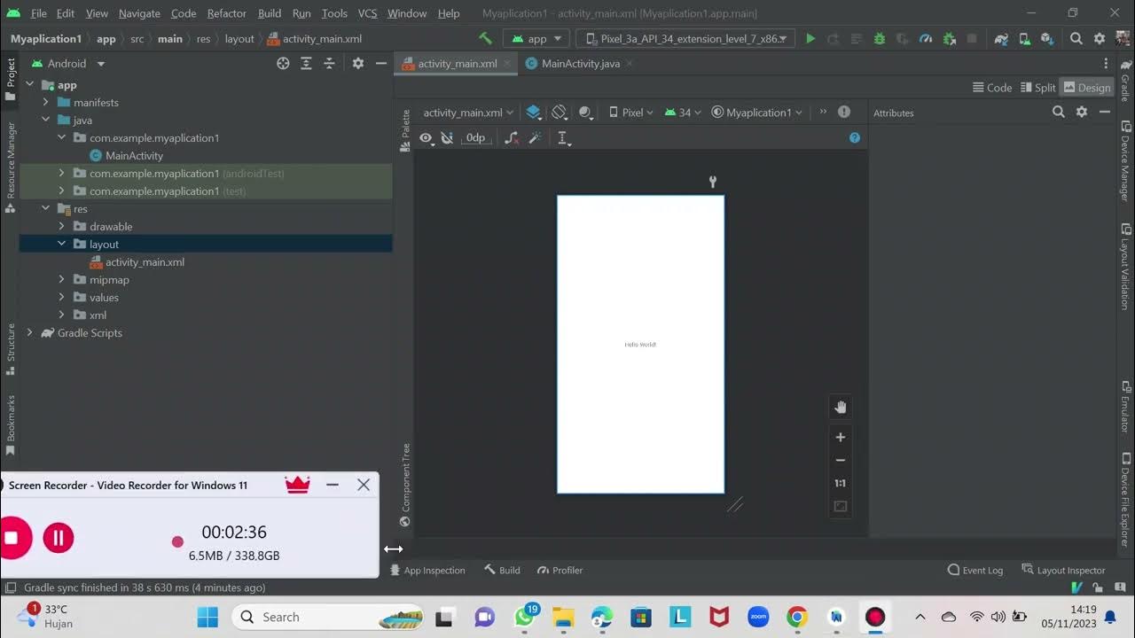 Cara membuat project baru di android studio!! HELLO WORD !! - YouTube