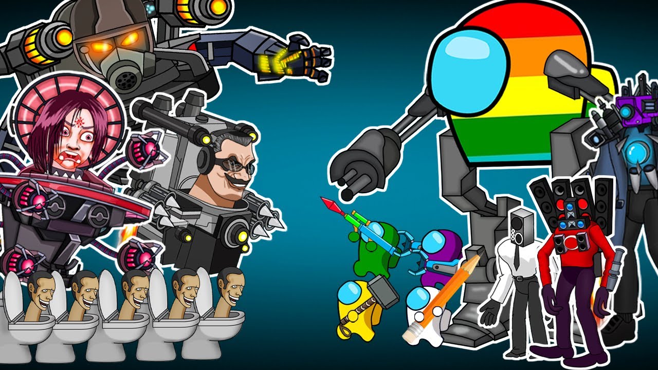 Crewmate Among us VS G-Man 4.0 Skibidi Toilet - Top among us collection ...