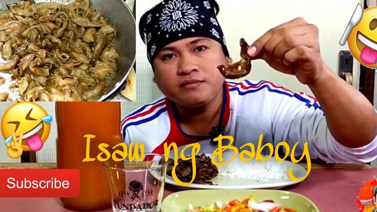 SPICY PINATUYO | ADOBONG ISAW NG BABOY | Grabe Anghang! - YouTube