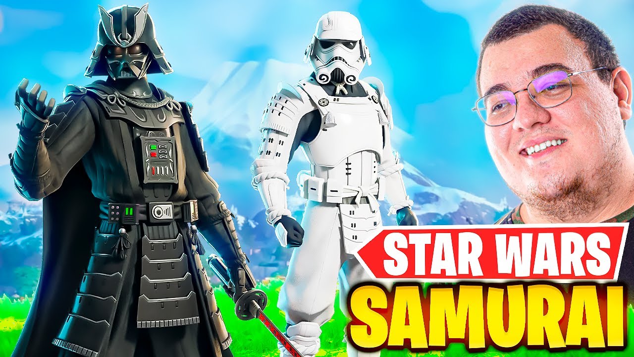 MEU DEUS ! SKIN DARTH VADER SAMURAI E STORM TROOPER FORTNITE STAR WARS ...