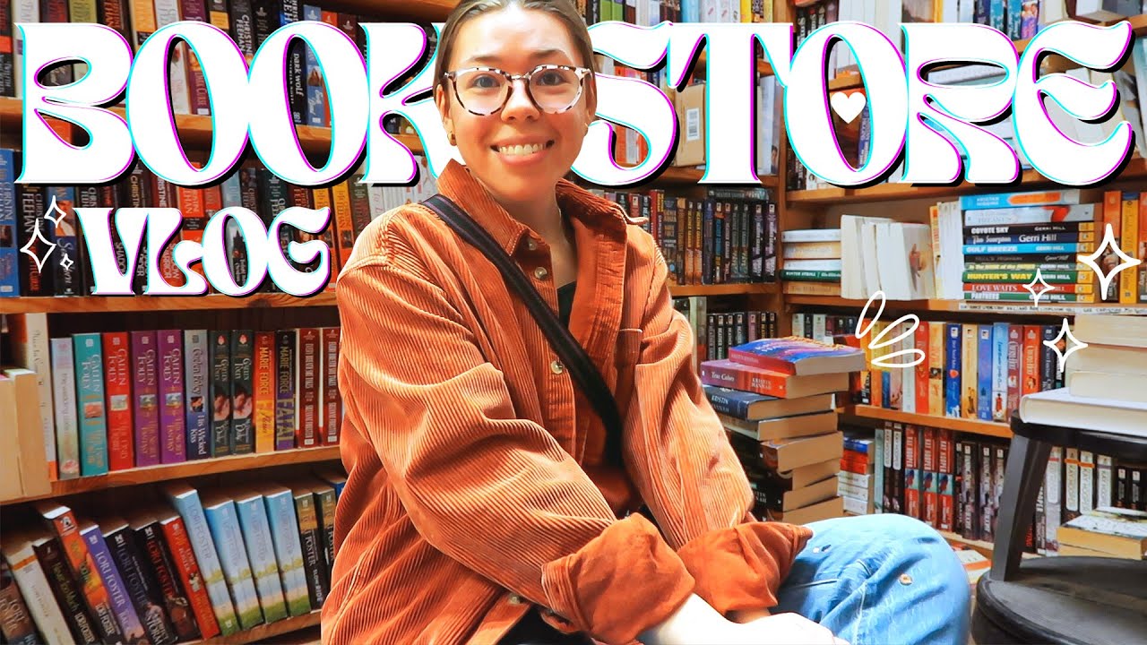 BOOKSTORE VLOG: come book shopping with me, book haul, & used bookstore ...