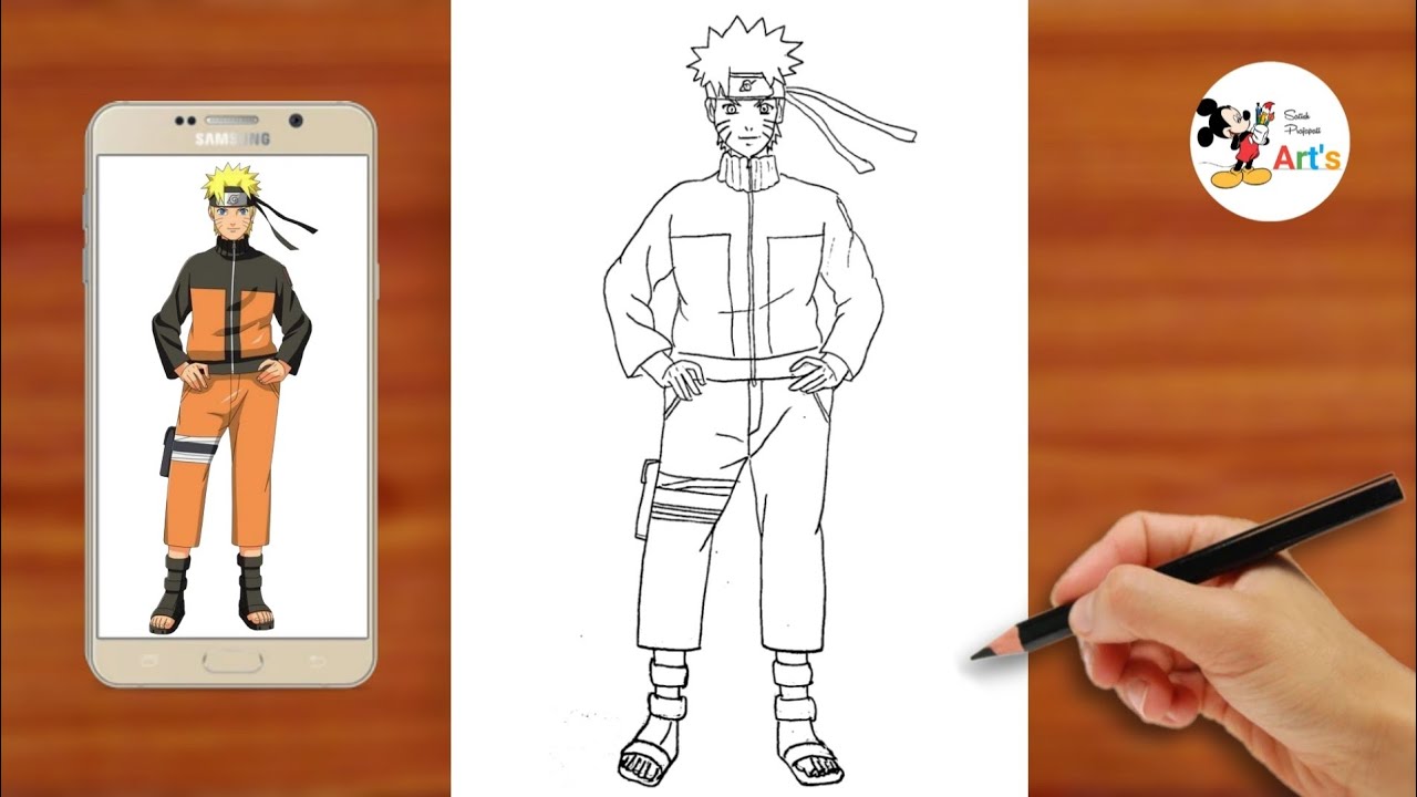 Naruto Uzumaki Drawing Full Body