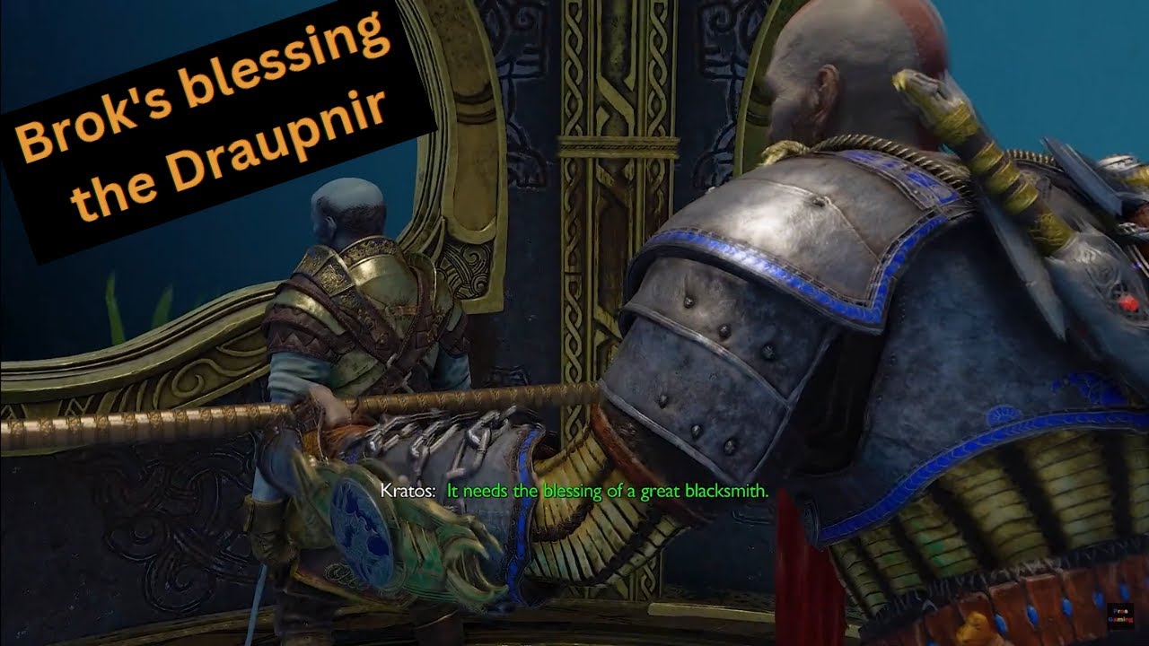 Brok blesses the Draupnir Spear God of War Ragnarök #ps5 #ps4 #GOW # ...