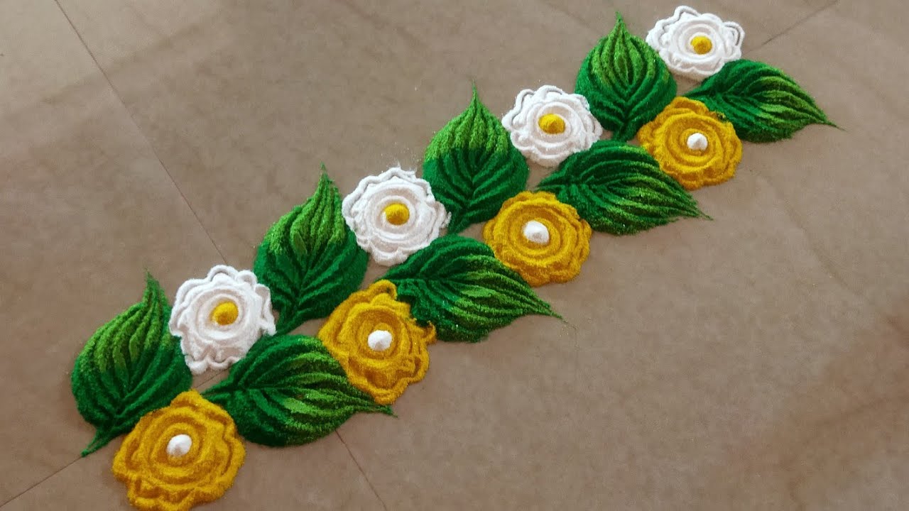 diwali side border rangoli. border rangoli. Diwali rangoli design ...