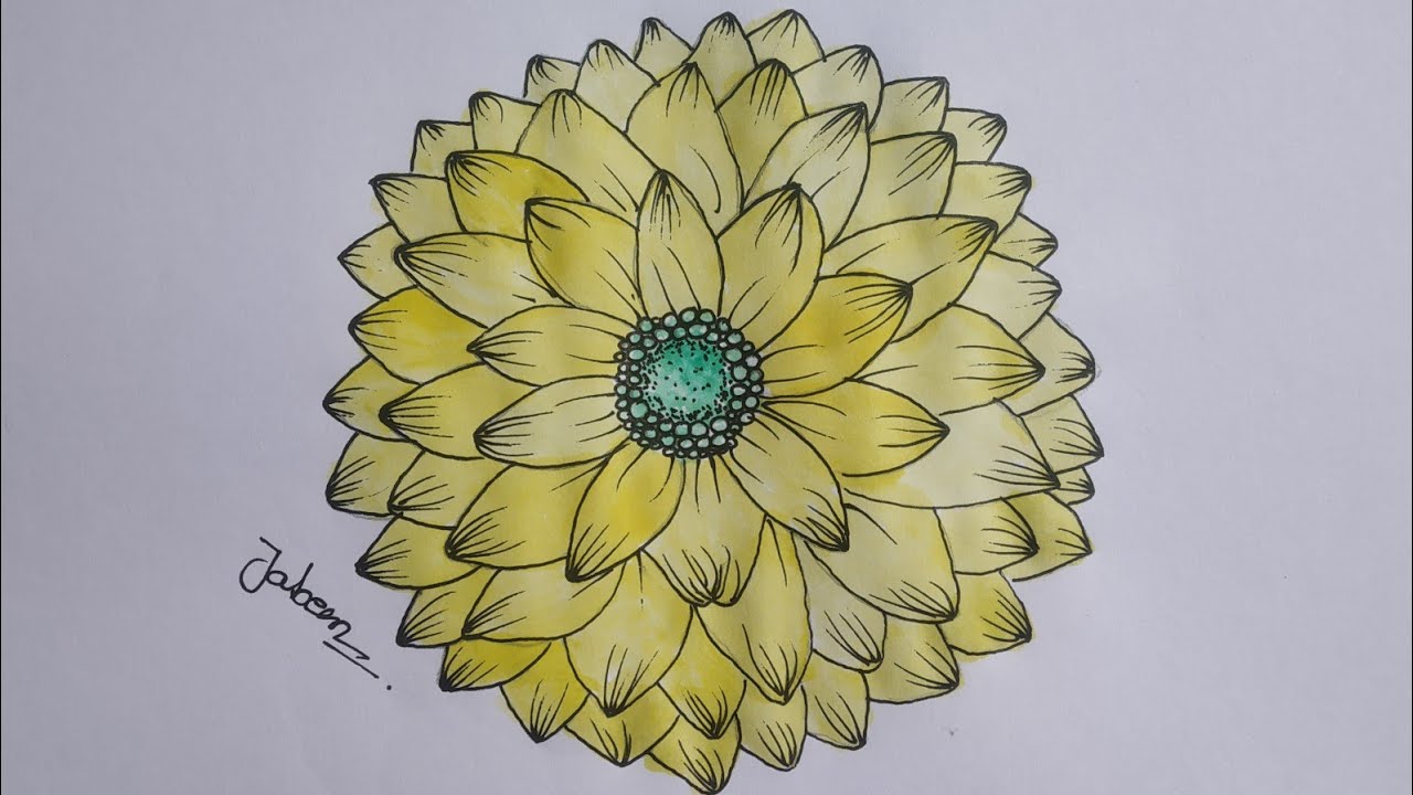 how to draw flowers step by step | beautiful flowers drawing easy ...