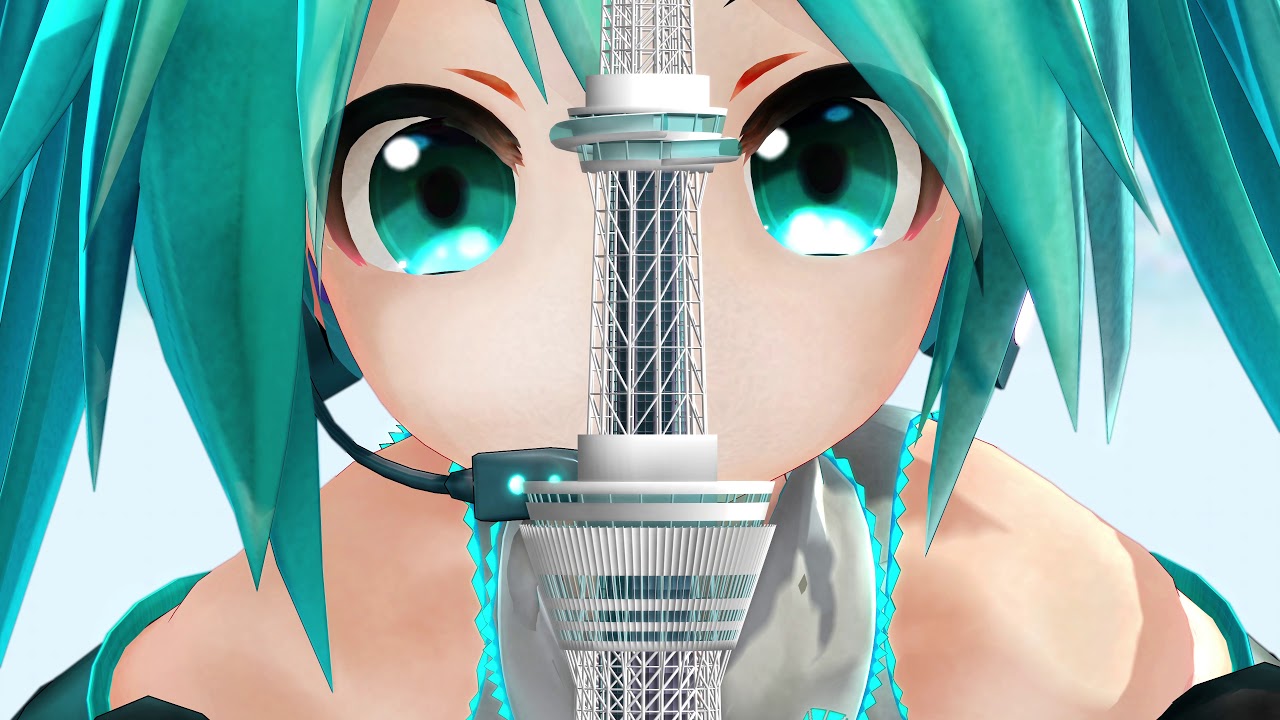 MMD Giantess : miku watch the tower[short] - YouTube