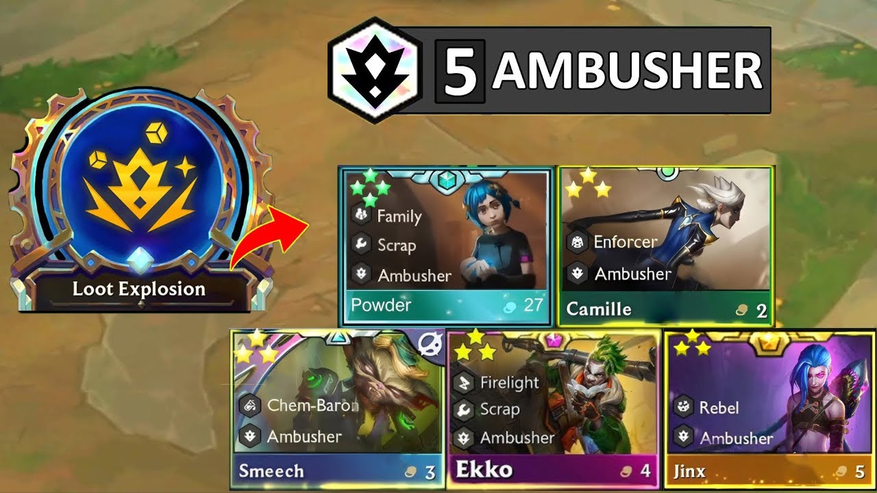 I Got 3 Star ALL 5 Ambusher !???⭐⭐⭐ | TFT Into the Arcane - YouTube